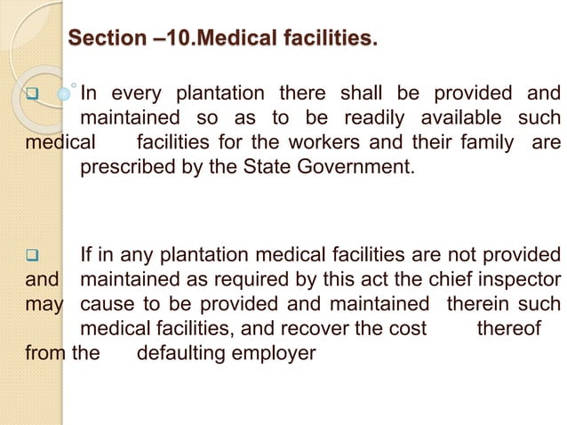 The plantation labour act 1951 | PPTX | Law
