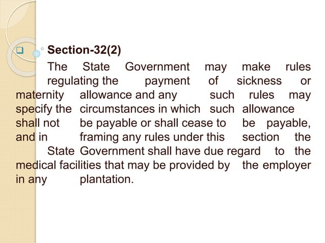 The plantation labour act 1951 | PPTX | Law