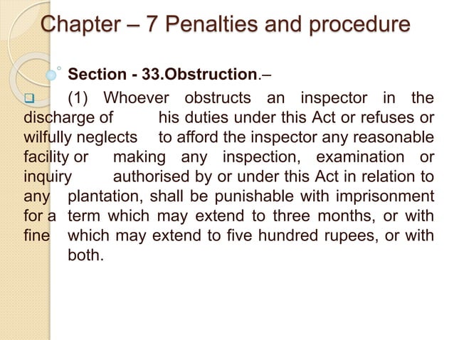 The plantation labour act 1951 | PPTX | Law