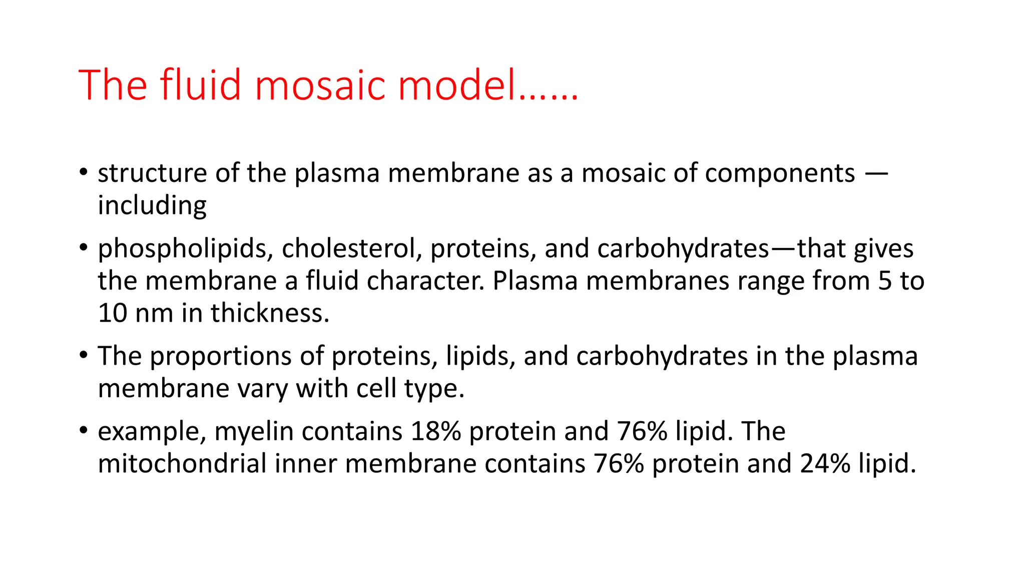 the Plasma Membrane models and accepted fluid mosaic model.pptx