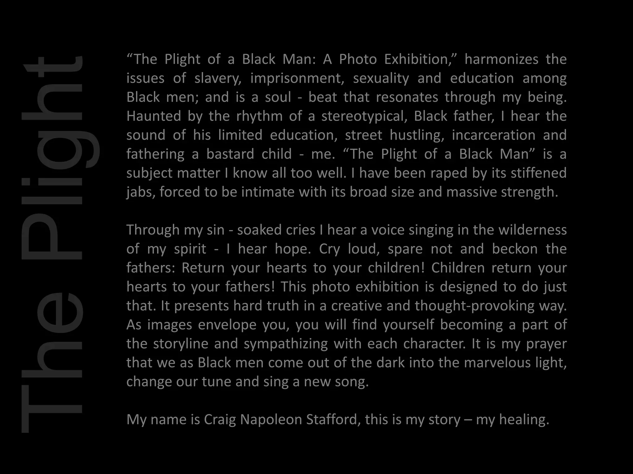 The Plight of a Black Man | PPSX