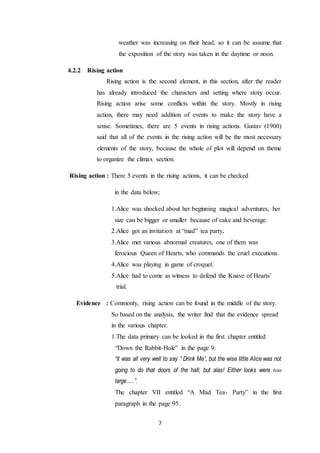 the plot analysis in children's book "Alice Adventures in Wonderland ...