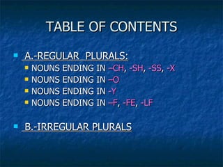 The plural | PPT