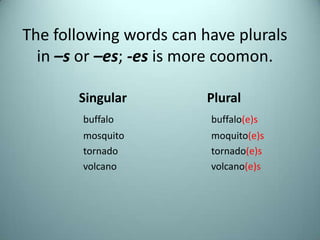 The plural | PPT