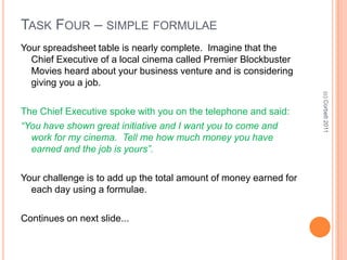 Excel Tutorial - The Pocket Money Calculator | PPTX