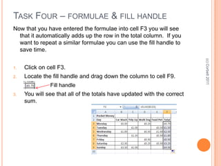 Excel Tutorial - The Pocket Money Calculator | PPTX