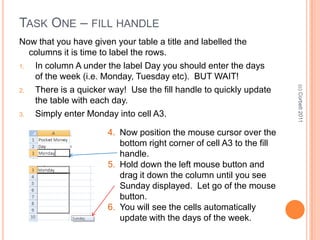 Excel Tutorial - The Pocket Money Calculator | PPTX