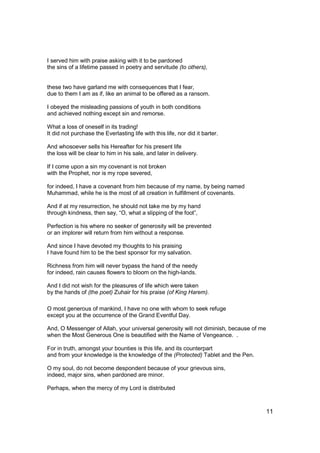 The English poem of praising the Prophet by busairi | PDF | Islam ...