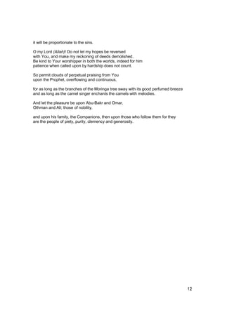 The English poem of praising the Prophet by busairi | PDF | Islam ...
