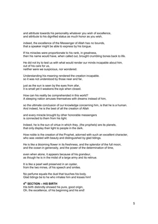 The English poem of praising the Prophet by busairi | PDF | Islam ...