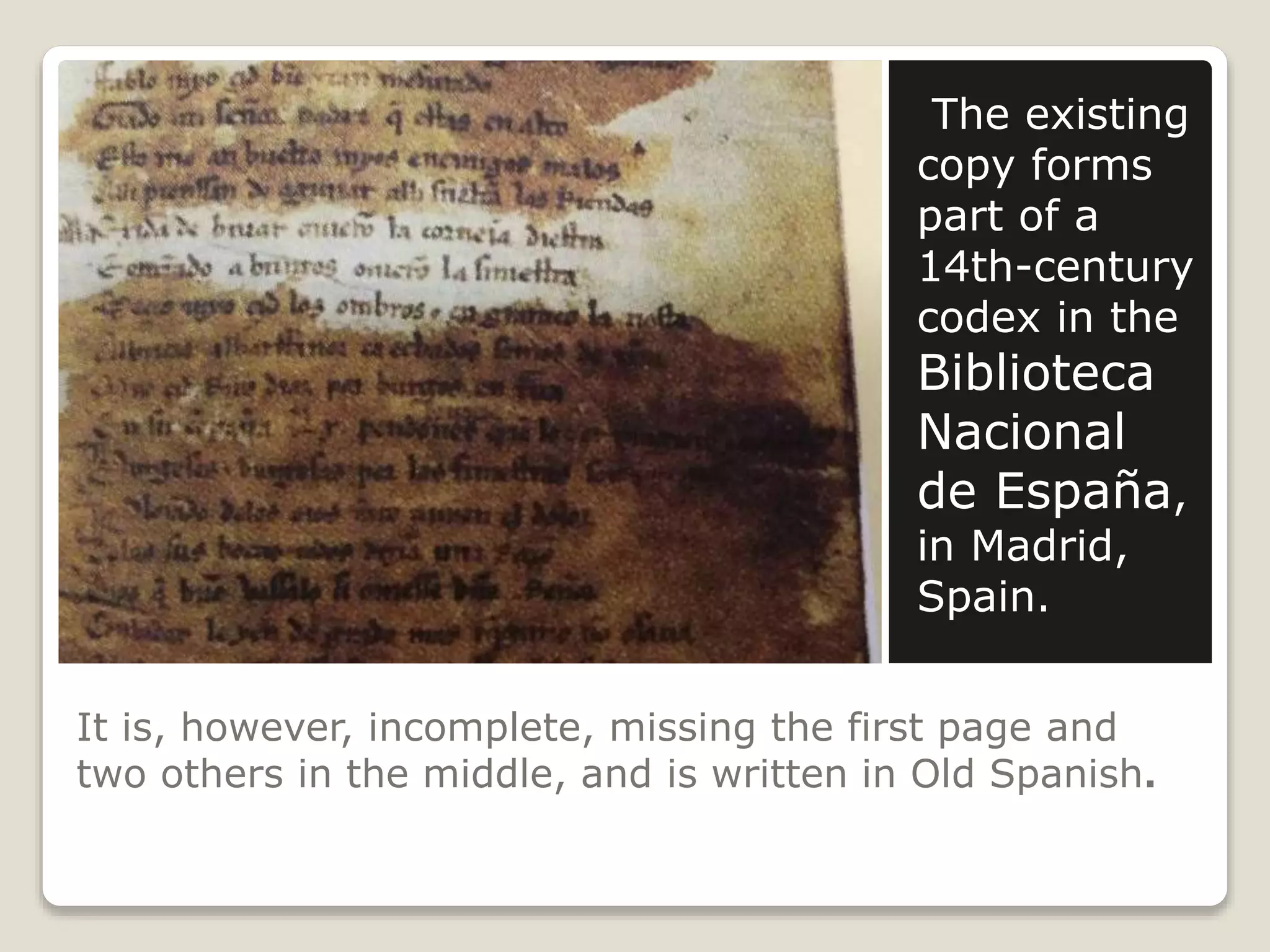 The poem of the cid | PPT