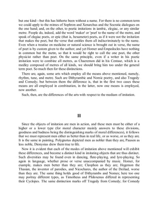 The poetics of aristotle | PDF