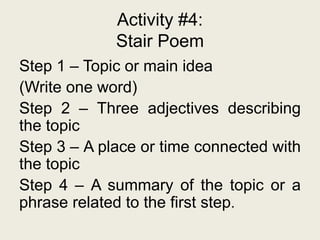 The Poet in You: A mini-workshop on poetry writing | PPSX