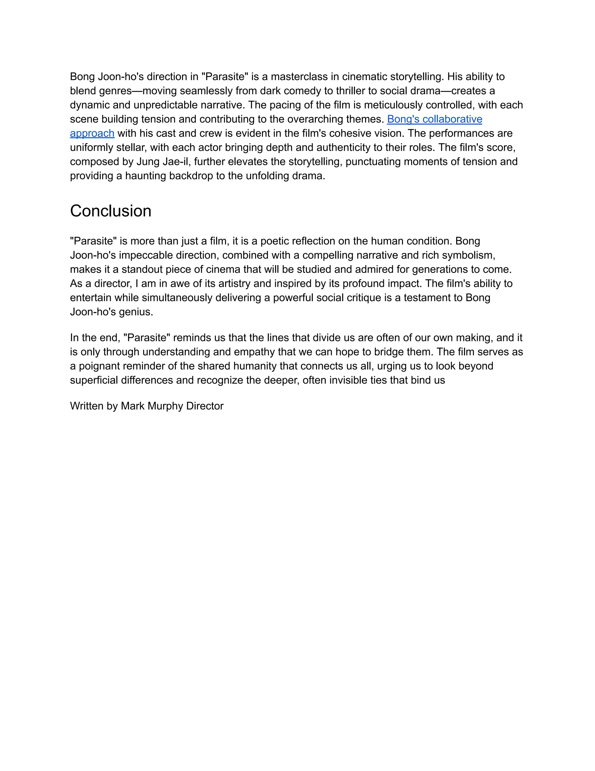 The Poetry of 'Parasite' - A Director's Take on Bong Joon-ho's ...