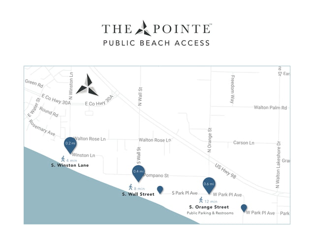 The pointe beach access map | PPT