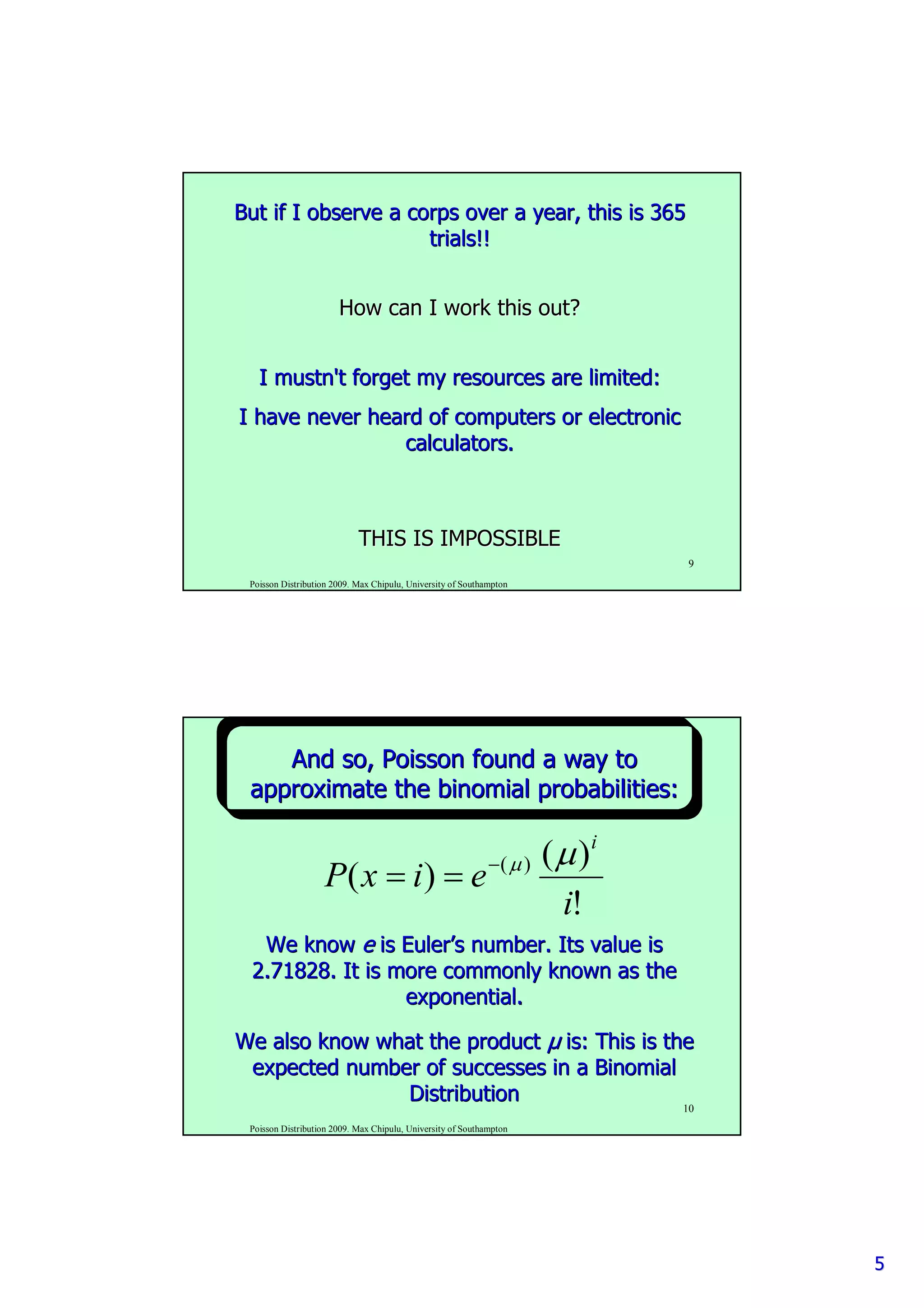 The Poisson Distribution Pdf Physics Science