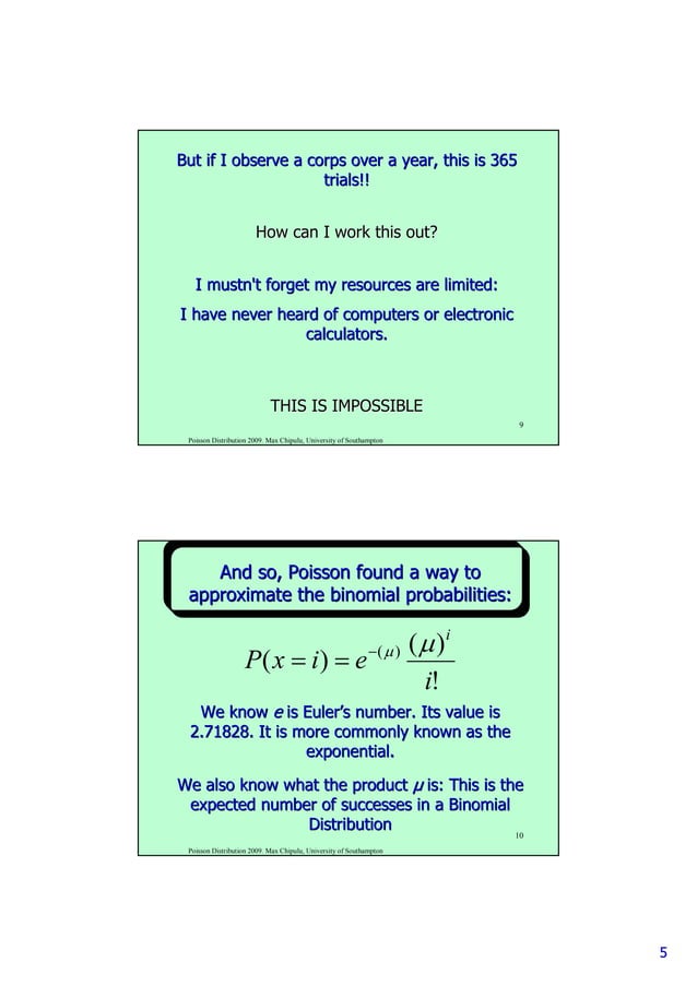 The Poisson Distribution Pdf Physics Science 9666