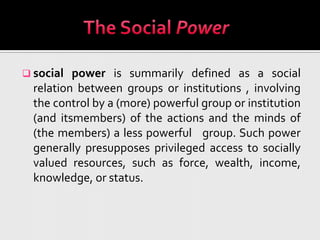 The political and the social power of mass | PPTX