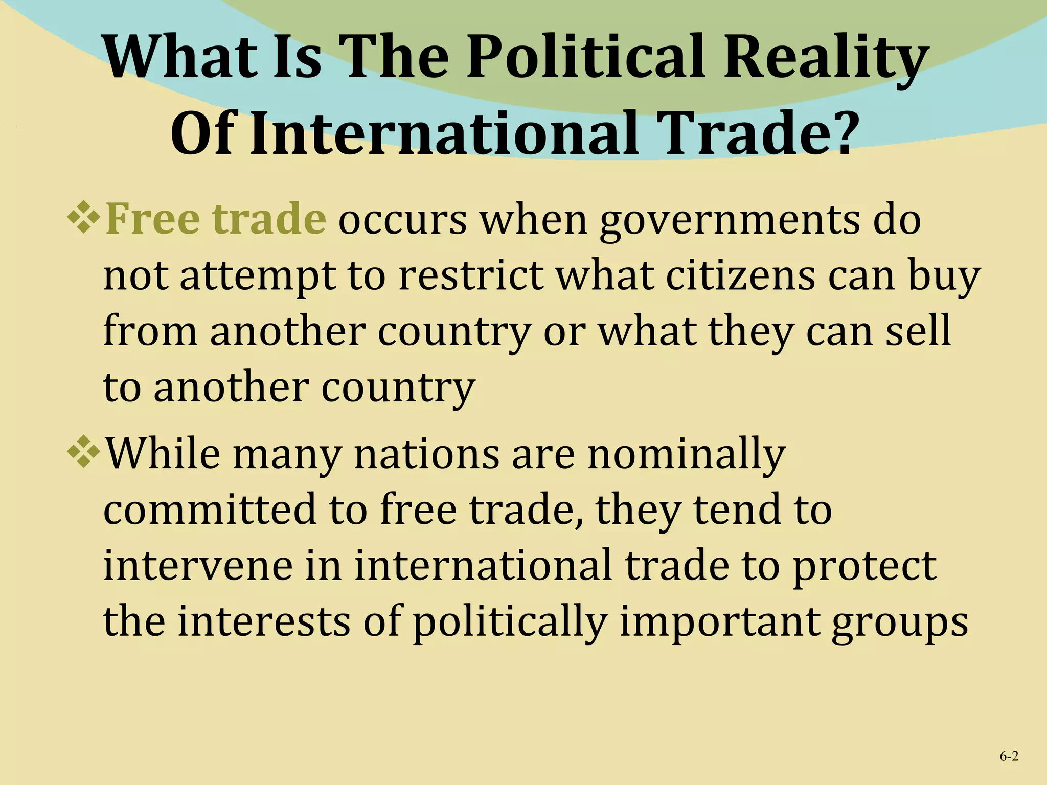 The political economy of international trade | PPT