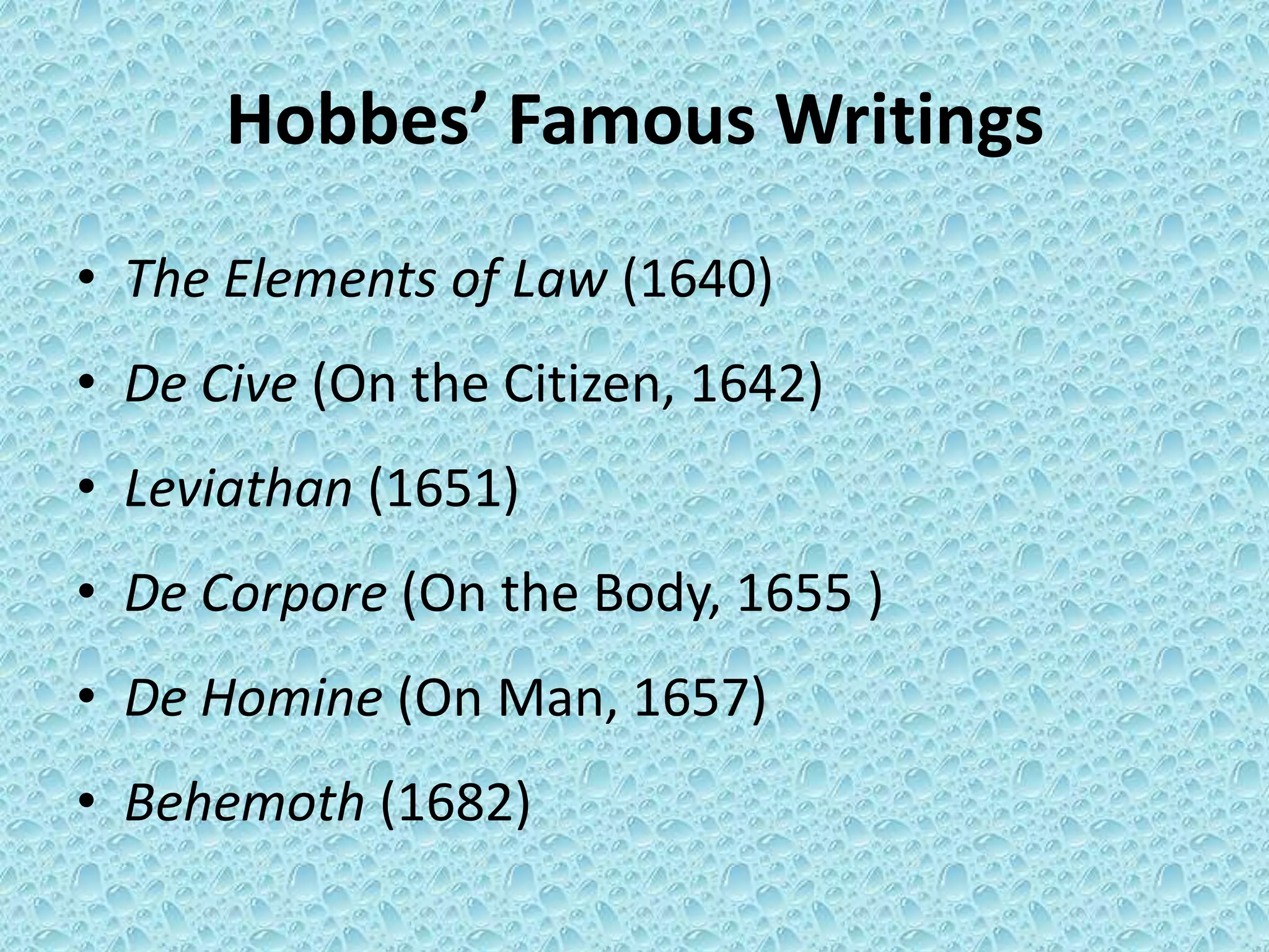 The Political philosophy of Thomas Hobbes | PPTX
