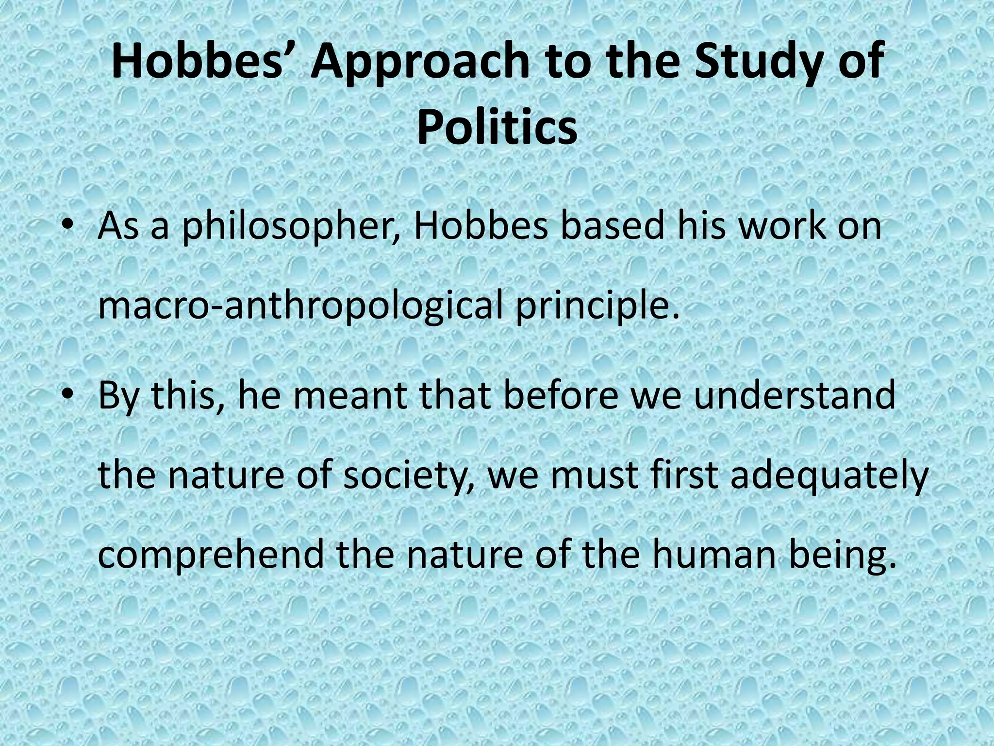 The Political philosophy of Thomas Hobbes | PPTX