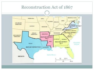 Reconstruction Act Of 1867 Map