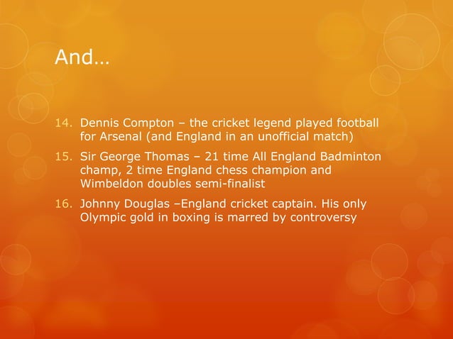 10 Greatest Sports Polymaths | PPT