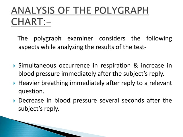 The polygraph test | PPTX | Crime & Harmful Acts to Individuals ...