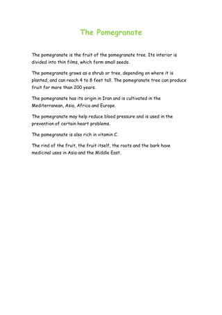 The pomegranate | PDF