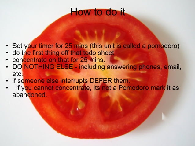 The Pomodoro Technique | PPT