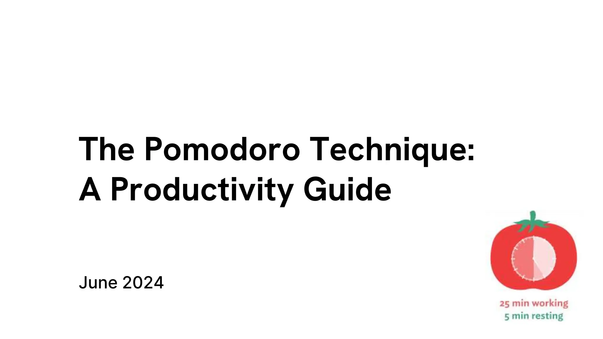 The Pomodoro Technique_ A Productivity Guide - a short presentation | PPTX
