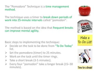 Time management technique | PPT