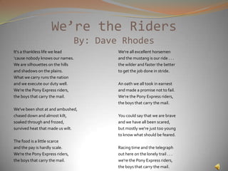 The pony express | PPTX