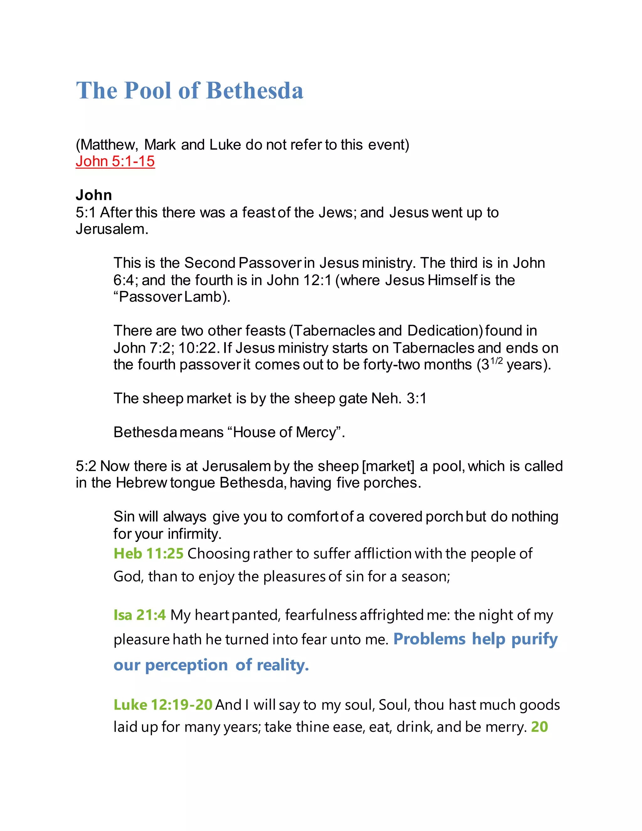 The pool of bethesda | DOCX