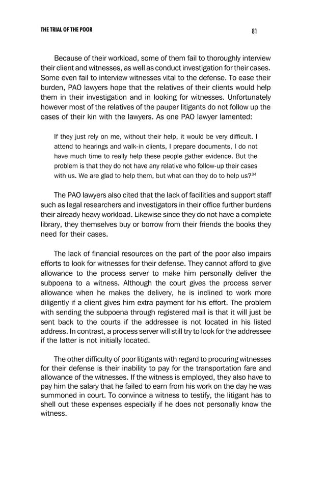 The poor on trial in the philippine justice system