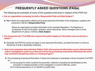 The Protection of Personal Information Act 4 of 2013 | PPTX