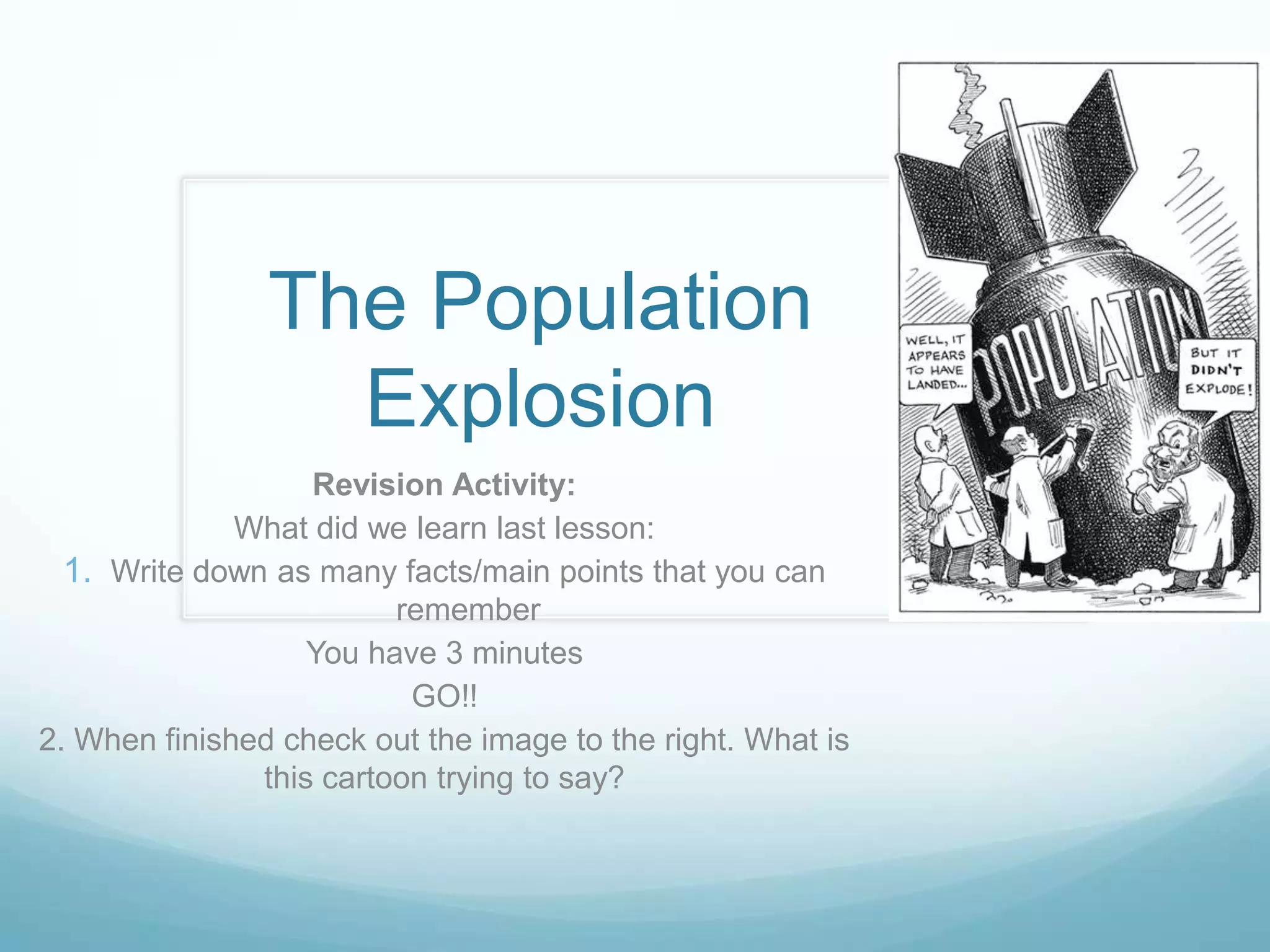 The population explosion | PPTX