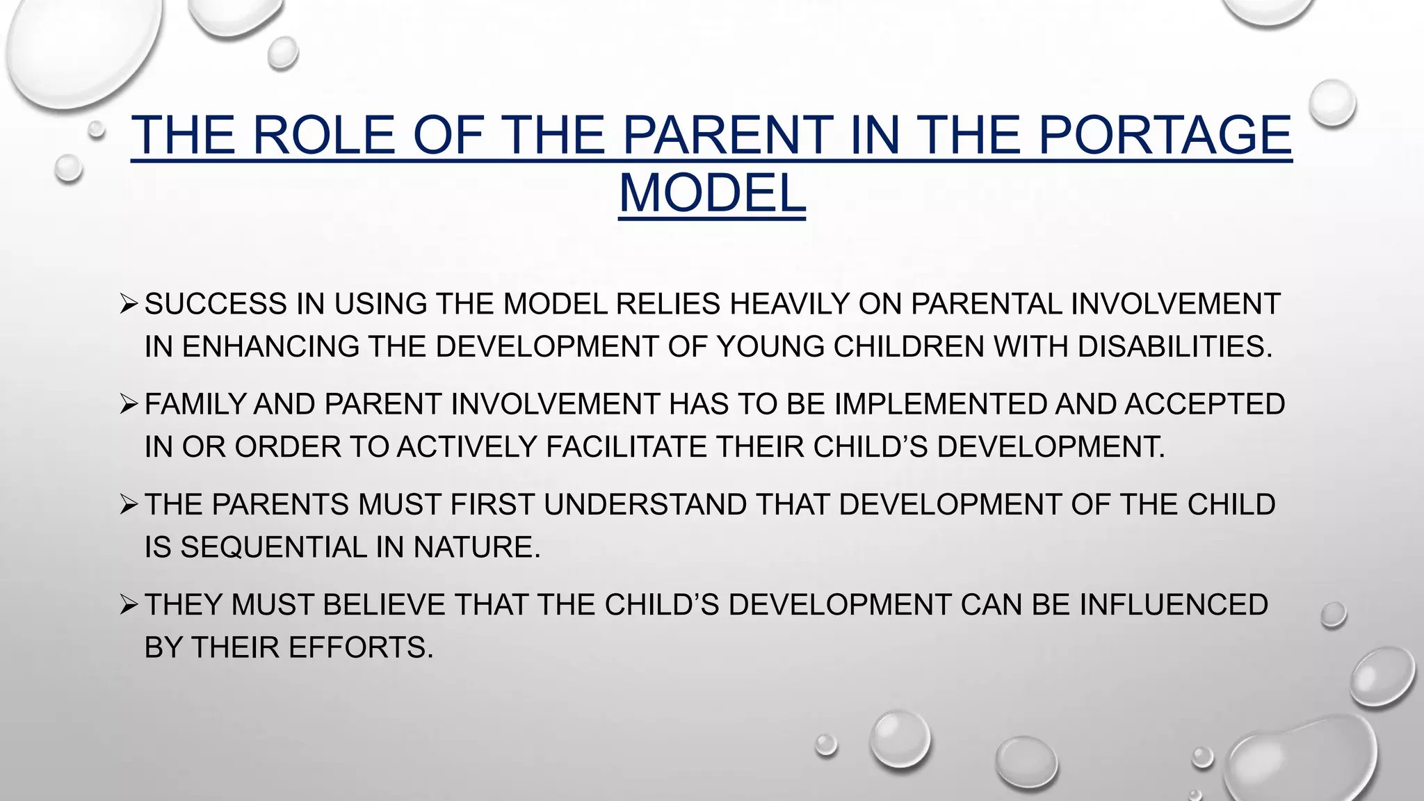 The Portage Model Approach | PPTX