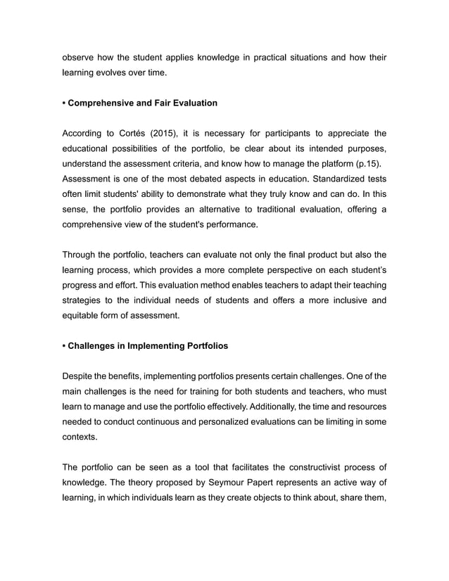 The Portfolio: A Tool for Learning, Competency Development, and ...