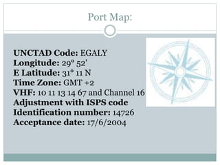 The port of alexandria | PPTX