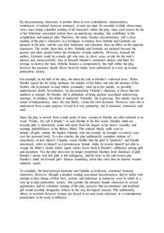 The portrayal of woman | DOCX