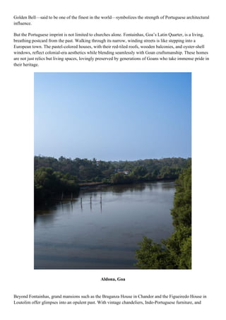 The Portuguese Legacy in Goa | Isprava | PDF
