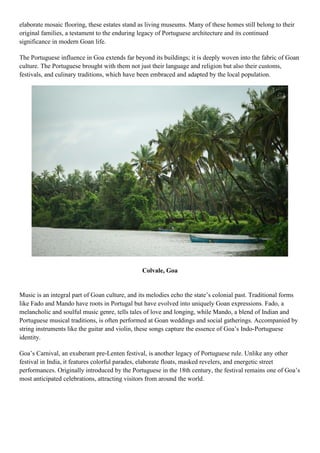 The Portuguese Legacy in Goa | Isprava | PDF