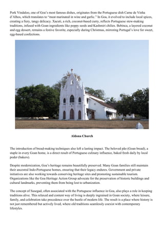 The Portuguese Legacy in Goa | Isprava | PDF