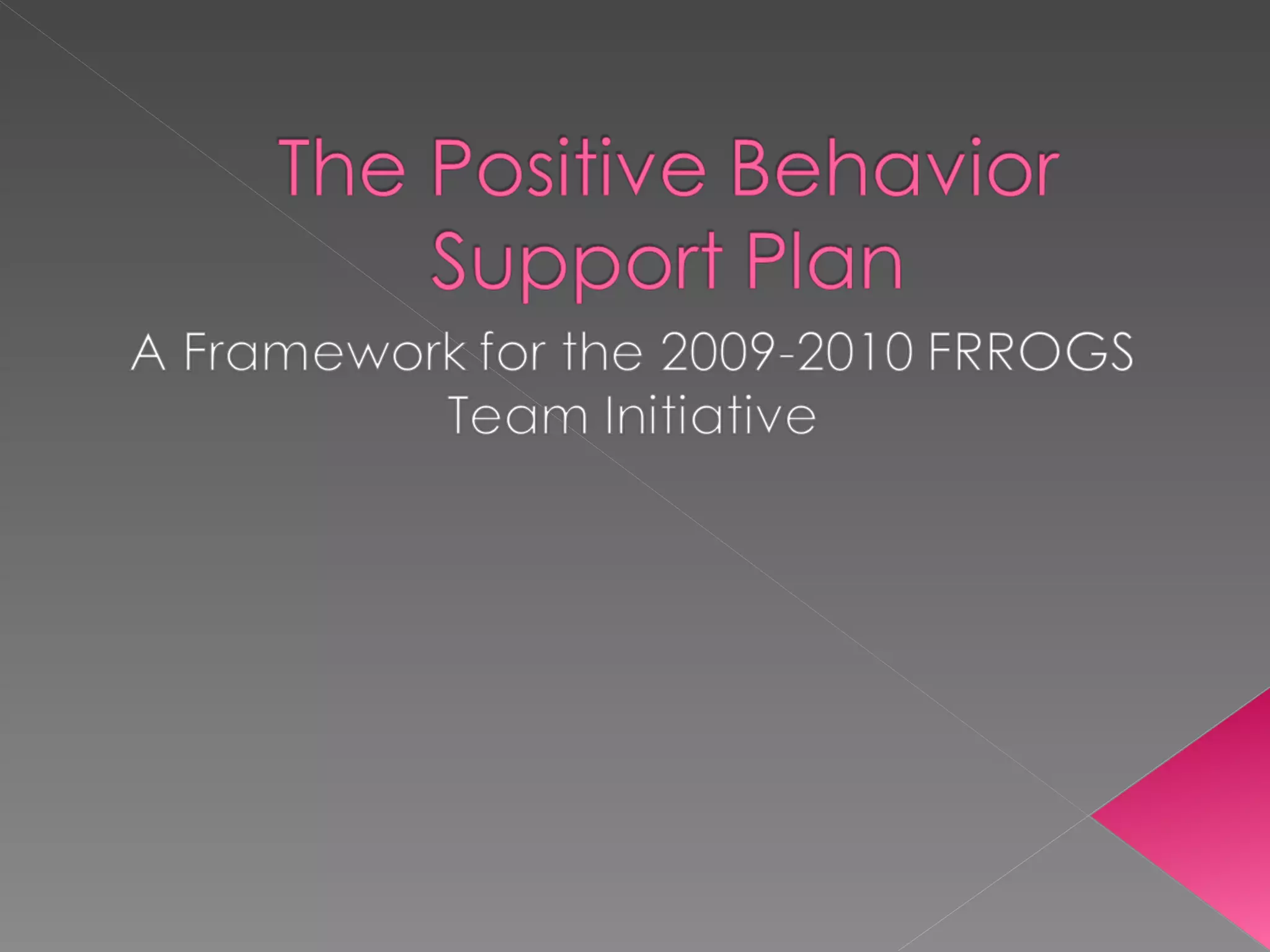 The positive behavior support plan | PPT