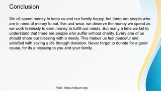 The Positive Effects of Donating Money to Charity | PPTX