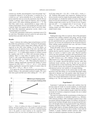 The positive effects of walking on creative thinking | PDF