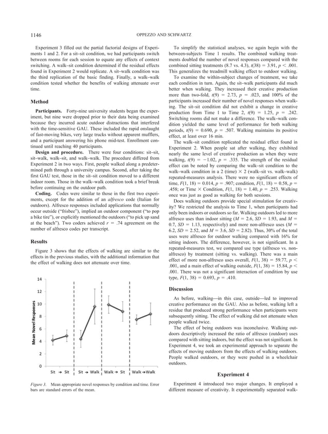 The positive effects of walking on creative thinking | PDF
