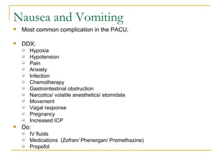 The postanesthesia care unit | PPT | Lung and Respiratory Health ...