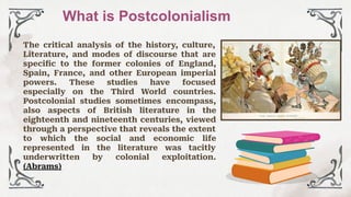 The Future of postcolonial studies - Environment studies | PPT